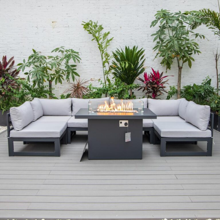 Miami 7 Piece U Shape Fire Pit Set – Alfresco Comfort